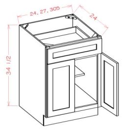 SG-B24 - Double Door Single Drawer Bases - 24 inch