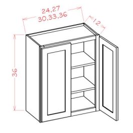 TW-W2736 - 36" High Wall Cabinet-Double Door - 27 inch