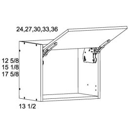 TWP-WFD2412-Blum - 12 5/8" H Flip up Wall Cabinets - 24 inch